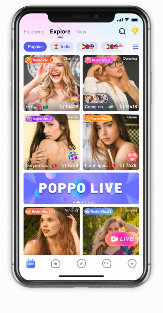 Poppo Live: Earn Money & Stream with Global Audiences